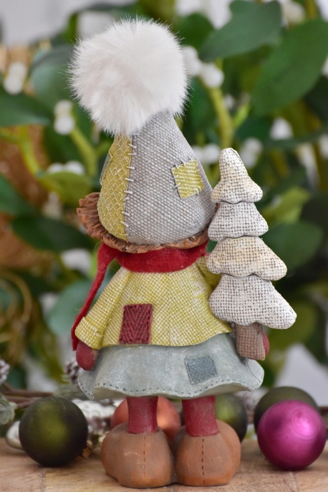 Vánoční postavička holka a kluk, 19 cm | Harasim.info