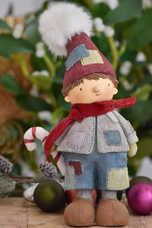 Vánoční postavička holka a kluk, 19 cm | Harasim.info